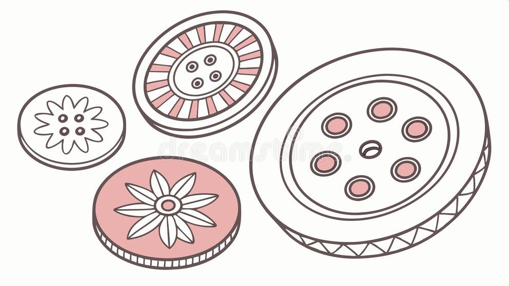 Round Button Collection, Vector Design Circular UI Elements. Vector ...