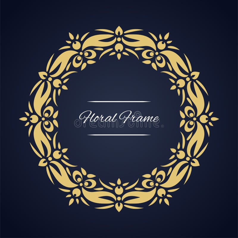 Circular Vector Frame. Card Template with Ornament. Stock Vector ...