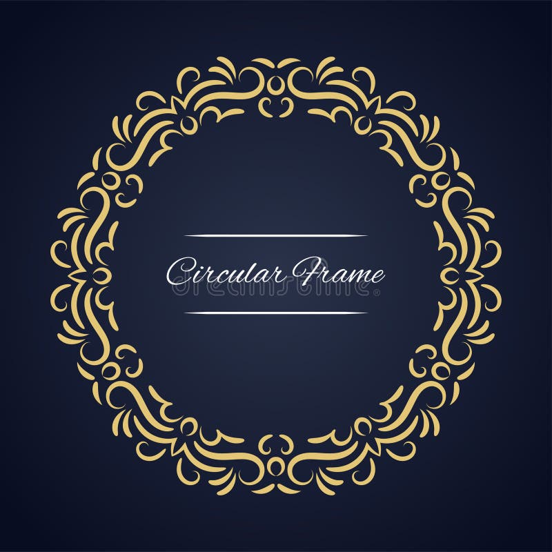 Circular Vector Frame. Card Template with Ornament. Stock Vector ...