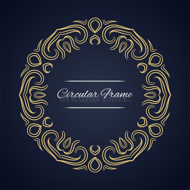 Circular Vector Frame. Card Template with Ornament. Stock Vector ...