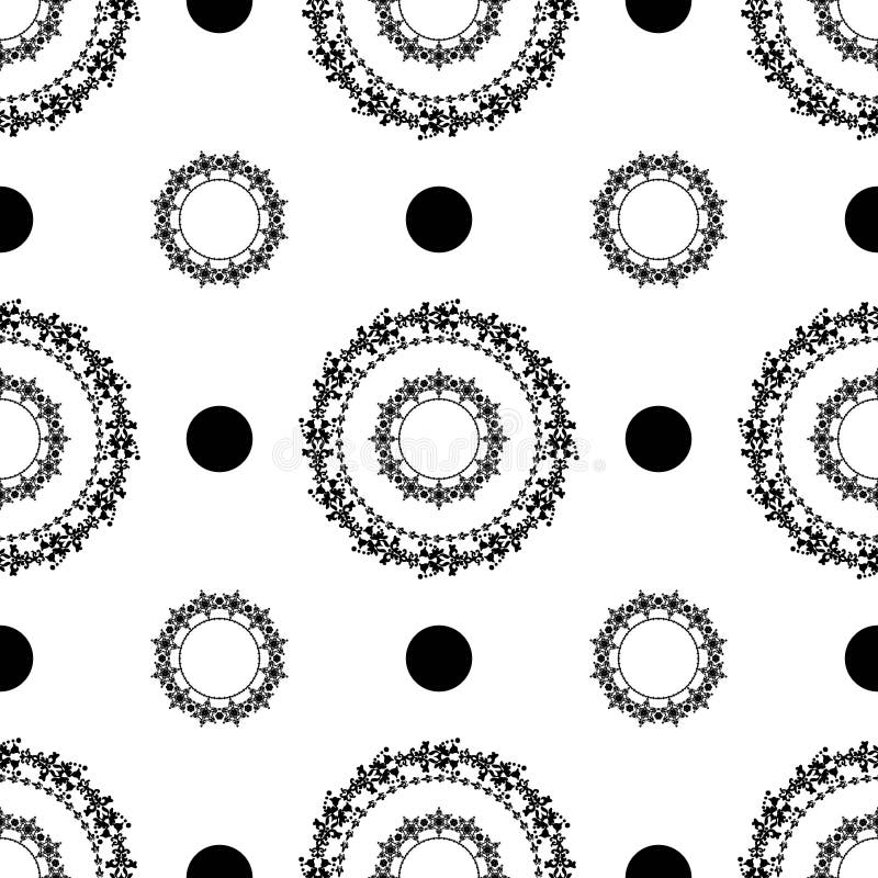 Circular Vintage Patterns. Seamless Background Stock Vector ...