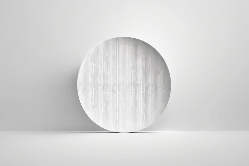 Circular Vision Mockup White Scene Created with Generative AI ...