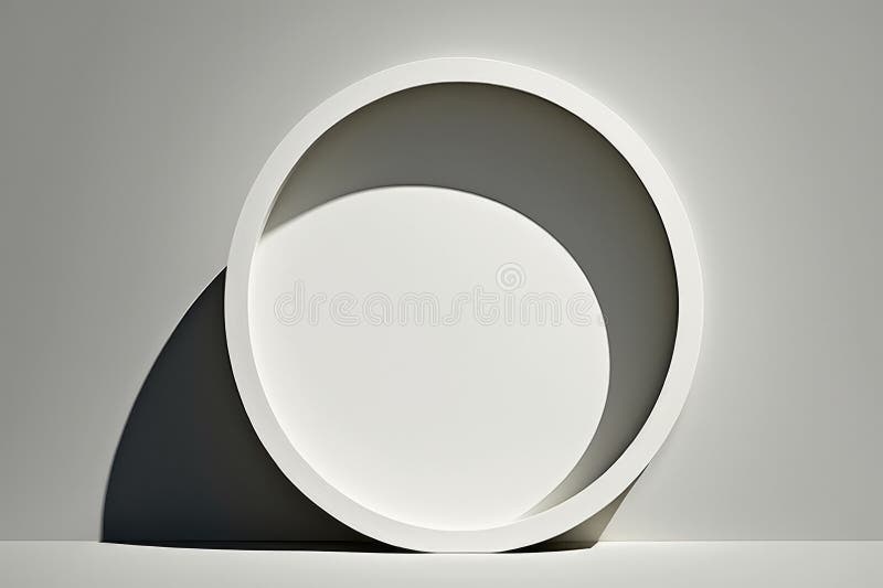 Circular Vision Mockup White Scene Created with Generative AI ...