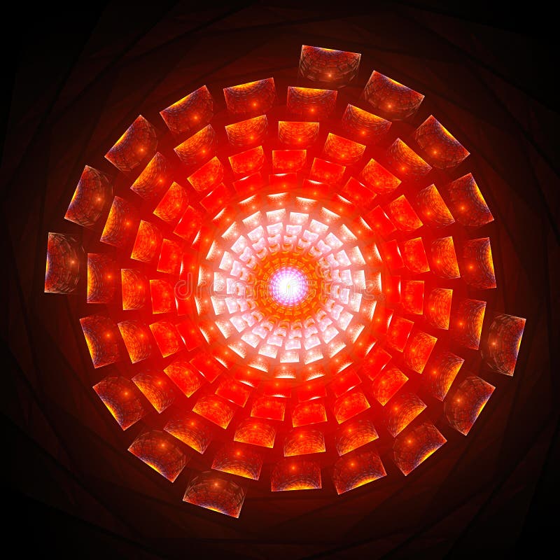 Circular Vortex Broken Particles. Stock Illustration - Illustration of ...