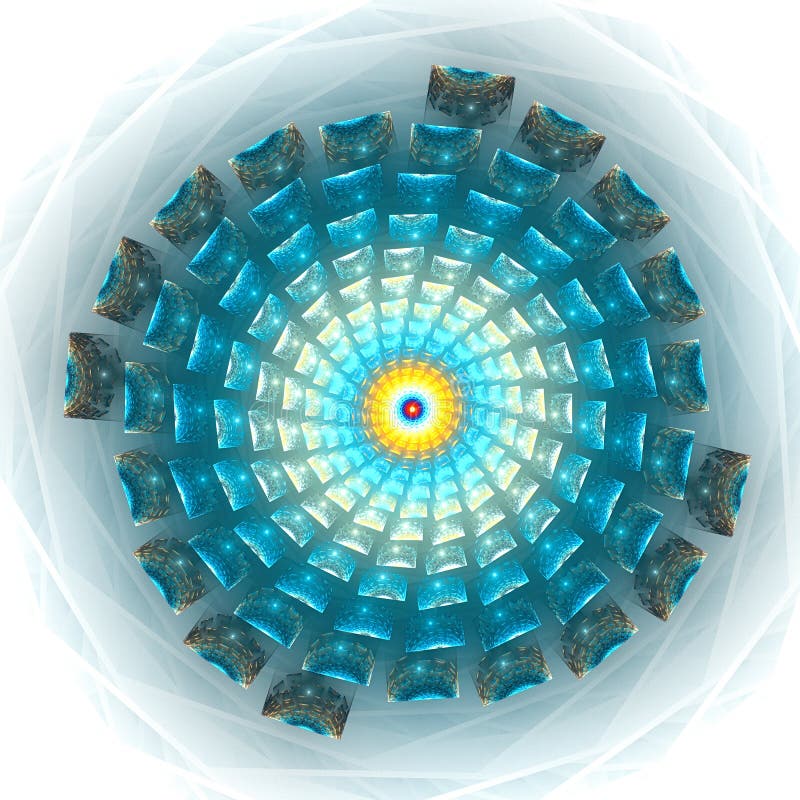 Circular Vortex Broken Particles. Stock Illustration - Illustration of ...