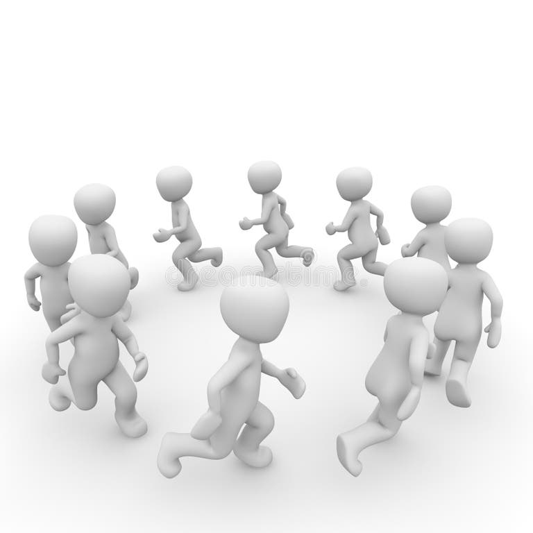 The circular walk stock illustration. Illustration of economics - 31178523