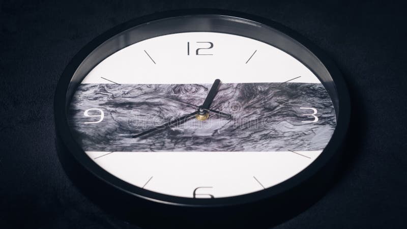 Circular Wall Clock Rotate the Clock Hands in Timelapse Stock Video ...