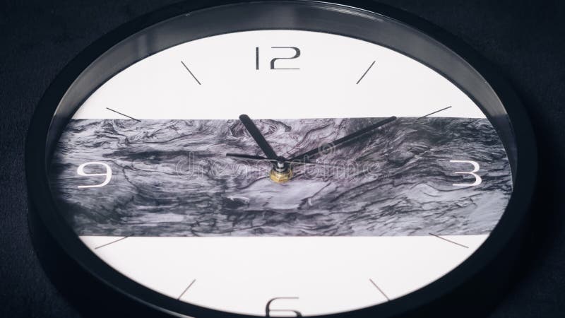 Circular Wall Clock Rotate the Clock Hands in Timelapse Stock Video ...
