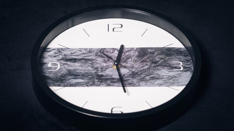 Circular Wall Clock Rotate the Clock Hands in Timelapse Stock Video ...