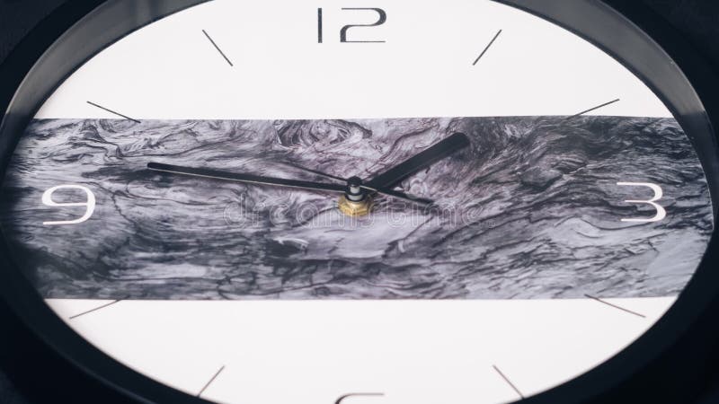 Circular Wall Clock Rotate the Clock Hands in Timelapse Stock Footage ...