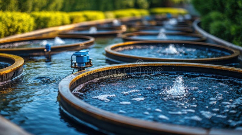 Circular Water Feature stock image. Image of bubbles - 363931647