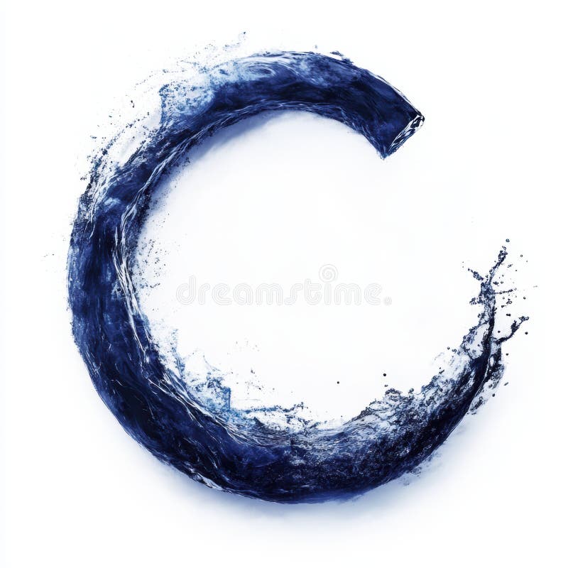 Circular Water Splash stock illustration. Illustration of contrast ...