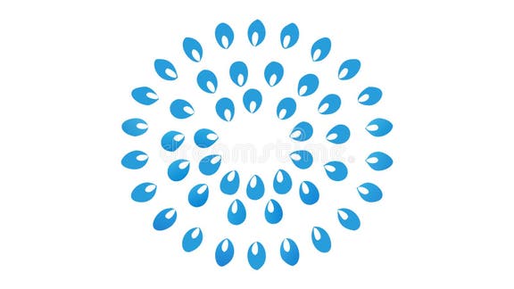 Circular Water Splash Pattern, Refreshment and Energy, Vector Design ...