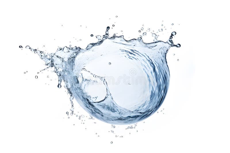 Circular Water Splash Wave Isolated on White Background. Generative AI ...
