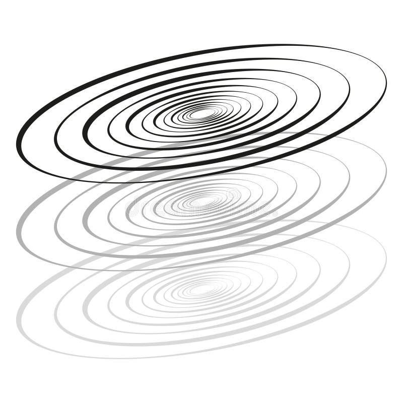 Circular Wave. Concentric Ripple Pattern. Abstract Motion Shape. Vector ...