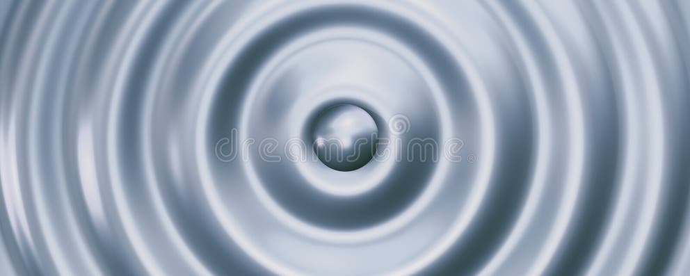 Silver Sphere and Ripples stock illustration. Illustration of harmony ...