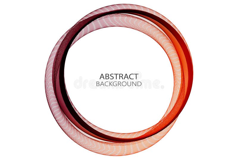 Circular Wave with Trend Color on White Background, Design Element ...