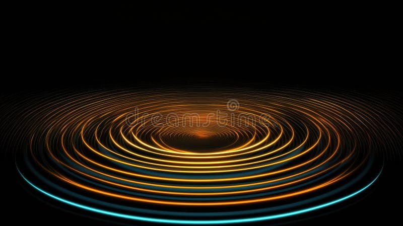 Vibrant Circular Ripples Radiate Outward in a Dynamic Display of Light ...