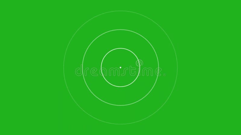 Circular Waves Spread Outward from a Central Point. Green Screen ...