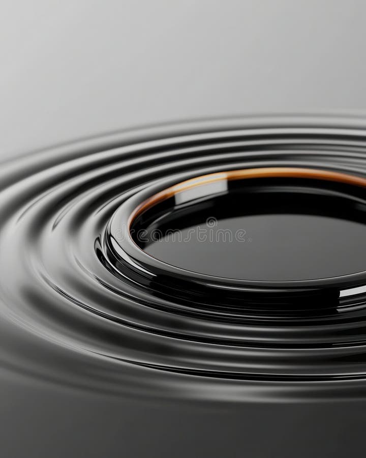 Circular Waves Radiating in Rhythmic Flow Create Serene Effect ...