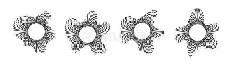 Circular Waves. Sound Lines. Radial Frames. Sound Circle Ring Mockup ...