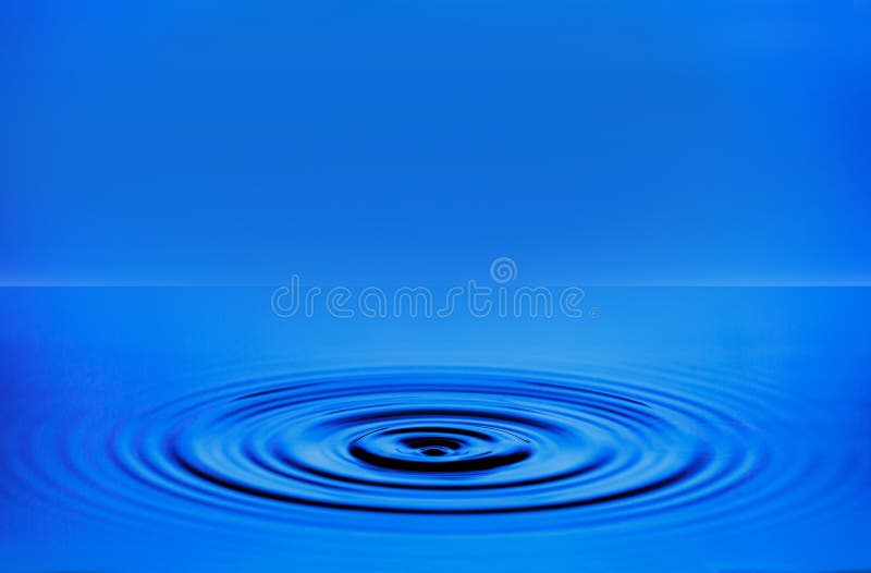 Circular Waves on the Surface of the Blue Water. Stock Image - Image of ...