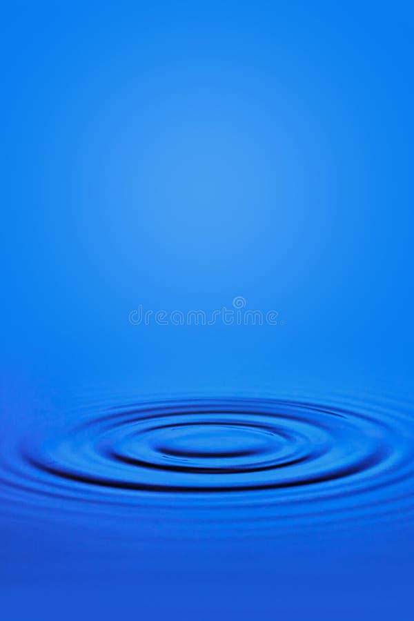 Circular Waves on the Surface of the Blue Water. Stock Image - Image of ...