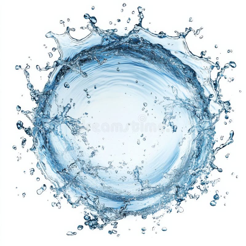 Circular Waves of Water Radiating from the Center in a Dynamic Display ...