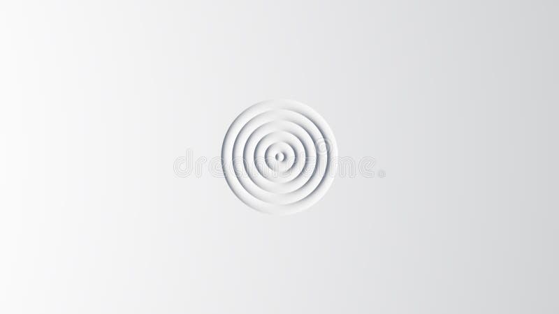 Circular Waves on a White Flat Surface Stock Illustration ...