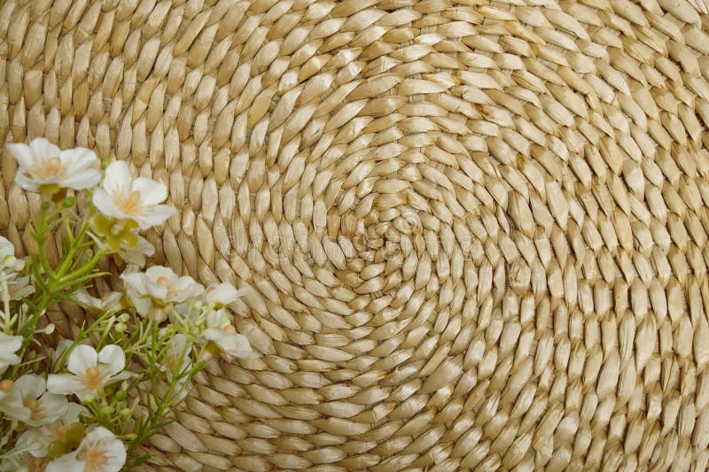 Circular Weave Fibers Rattan Pattern Background Stock Image - Image of ...