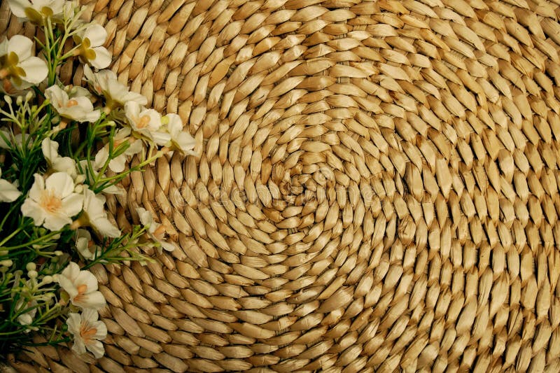 Circular Weave Fibers Rattan Pattern Background Stock Photo - Image of ...