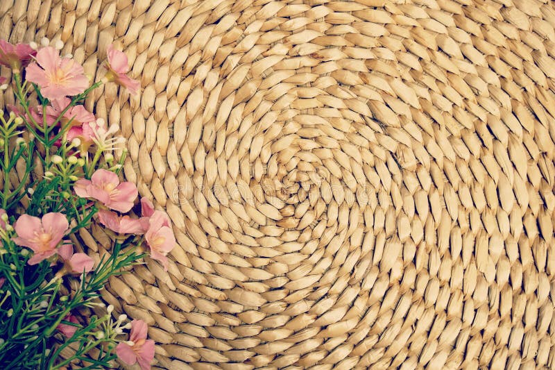 Circular Weave Fibers Rattan Pattern Background Stock Photo - Image of ...
