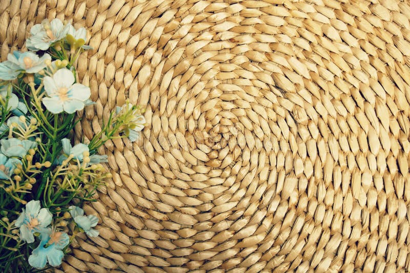 Circular Weave Fibers Rattan Pattern Background Stock Photo - Image of ...
