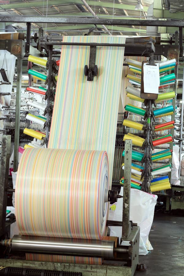 Circular weaving loom stock image. Image of industry, polypropylene ...