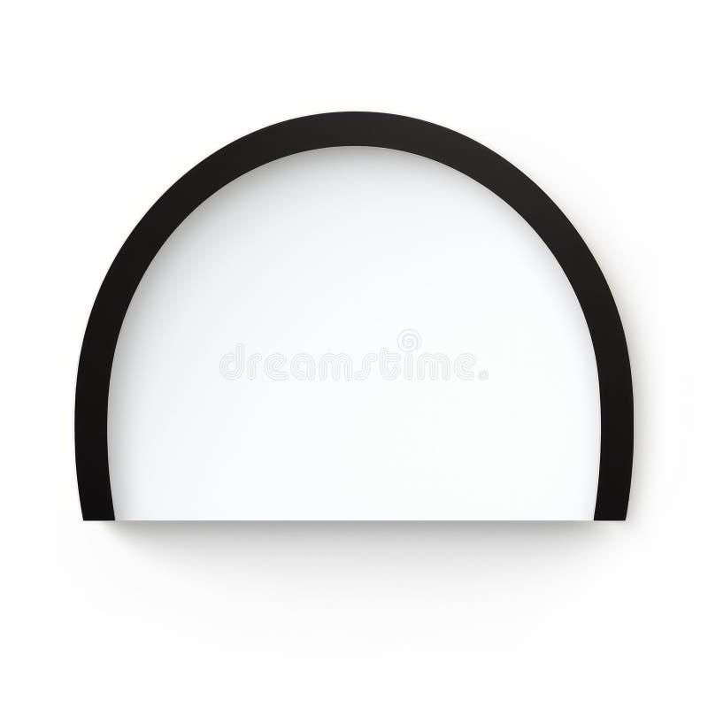 Minimalistic Circle Shaped Wall Shelf in Black and White Stock ...