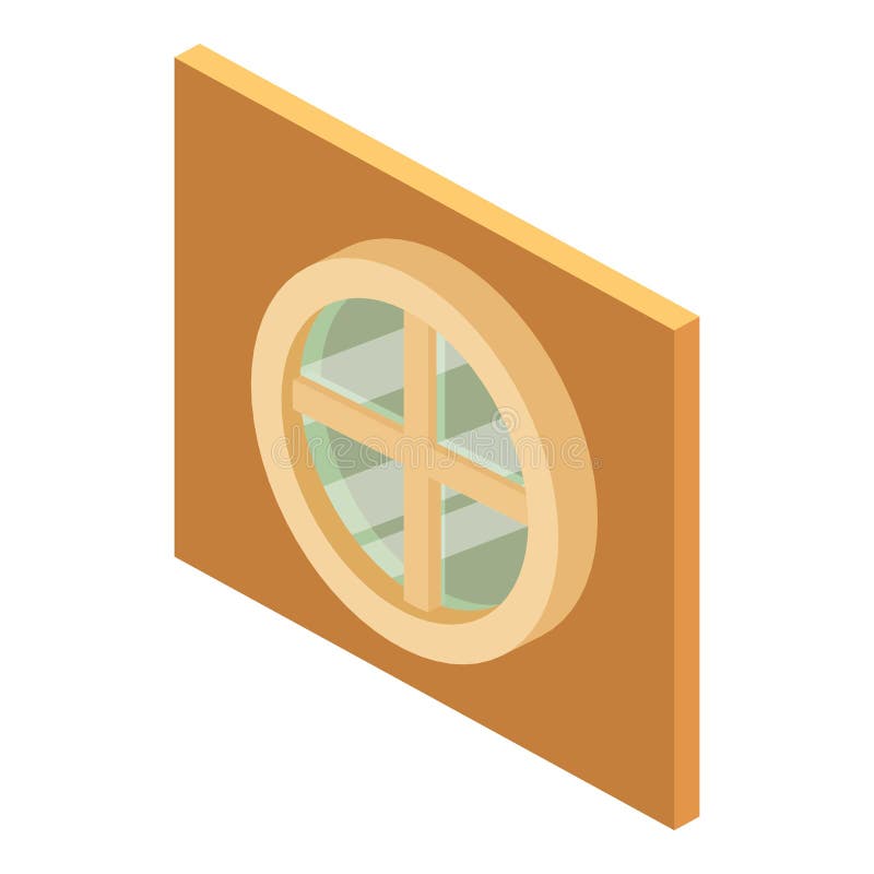 Circular Window Icon, Isometric Style Stock Vector - Illustration of ...