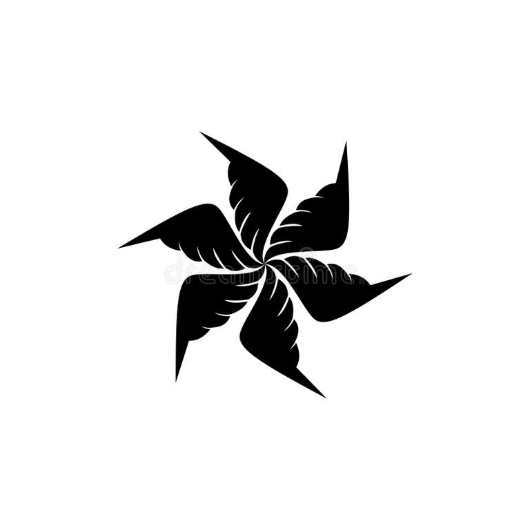 Circular Wing Pattern Vector Design Illustration Stock Vector ...