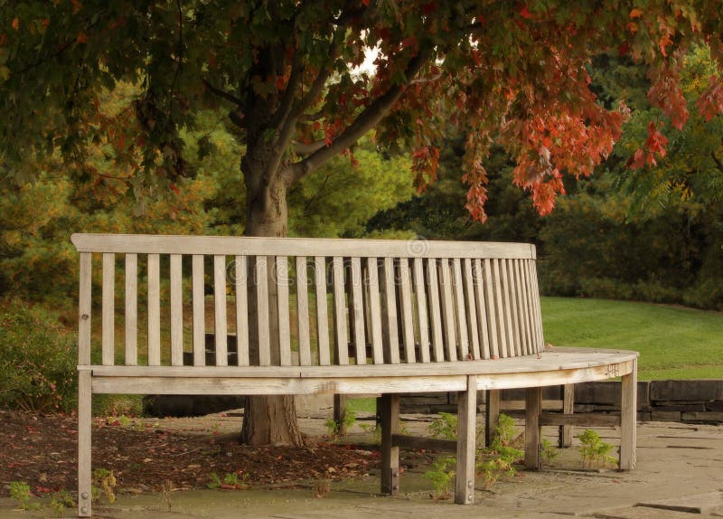 Circular Wooden Bench stock image. Image of circular - 34772111