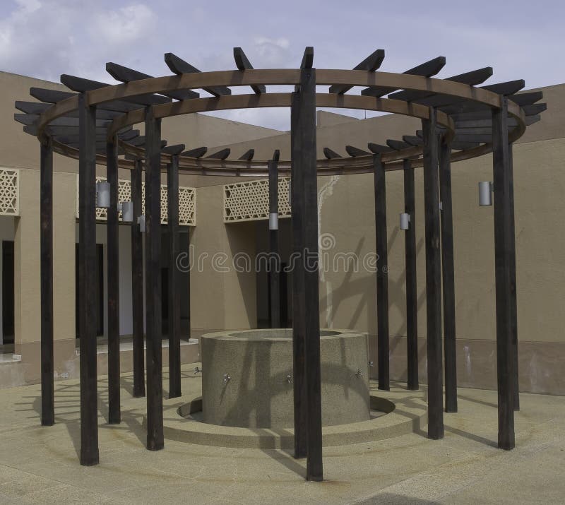 Circular Wooden Trellis stock image. Image of circular - 12928573