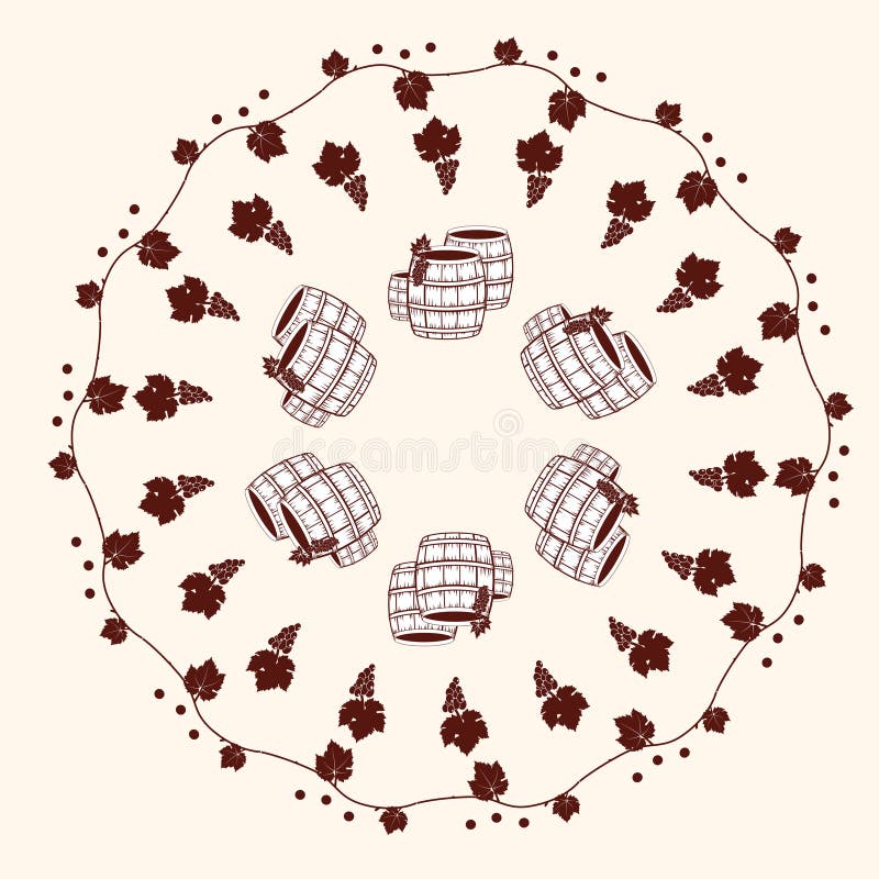 Circular wine pattern stock vector. Illustration of dusty - 28164215