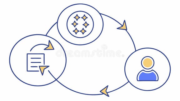 Circular Workflow Diagram, Continuous Process and Optimization, Vector ...