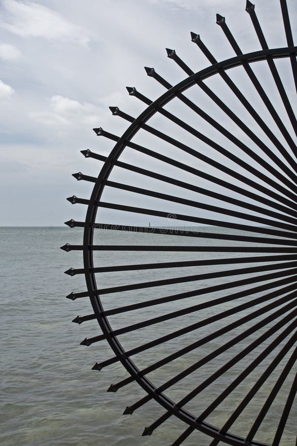 Circular Wrought Iron Guard Stock Photo - Image of decorative, round ...