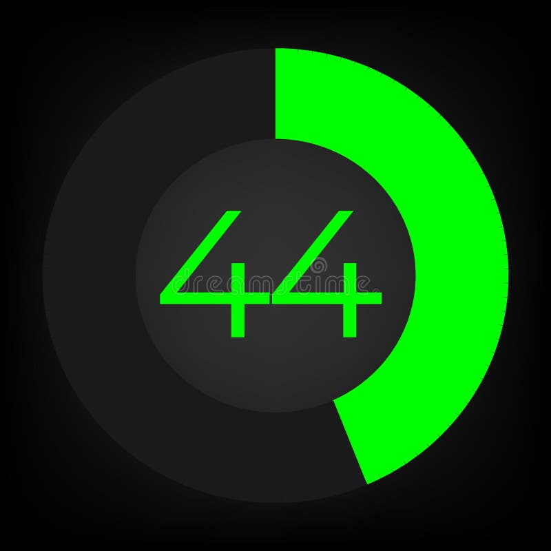 Circulate Progress Bar with Numeric Count at the 44 Stock Vector ...
