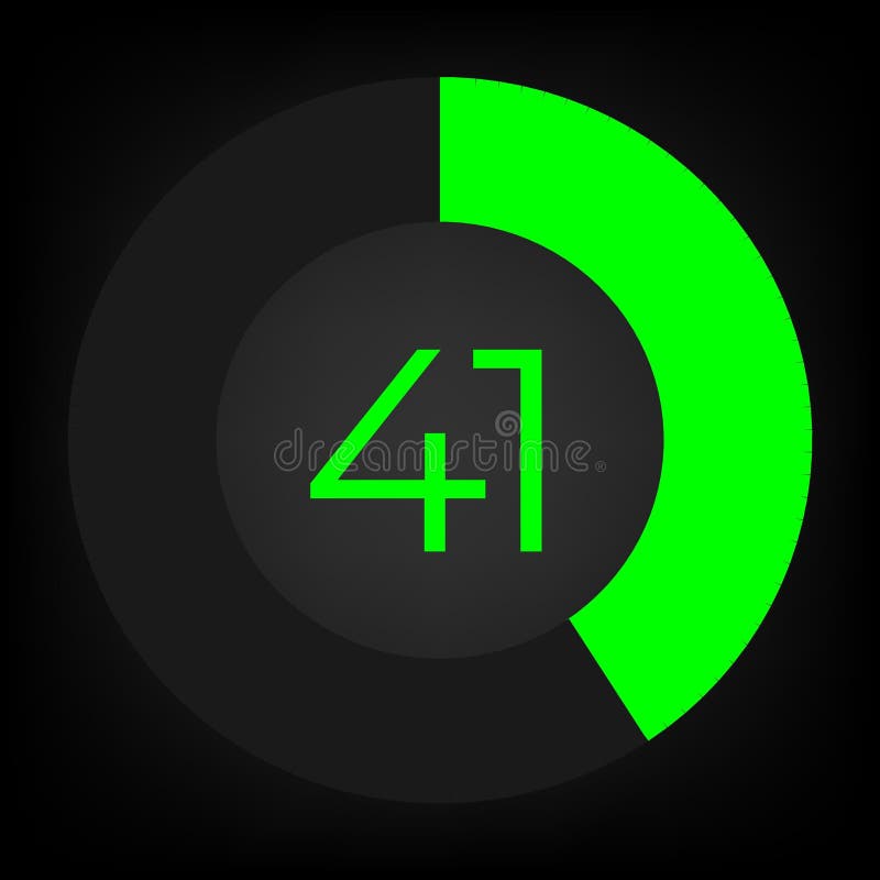 Circulate Progress Bar with Numeric Count at the 41 Stock Vector ...