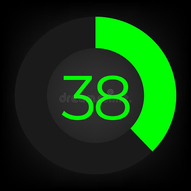 Circulate Progress Bar with Numeric Count at the 38 Stock Vector ...