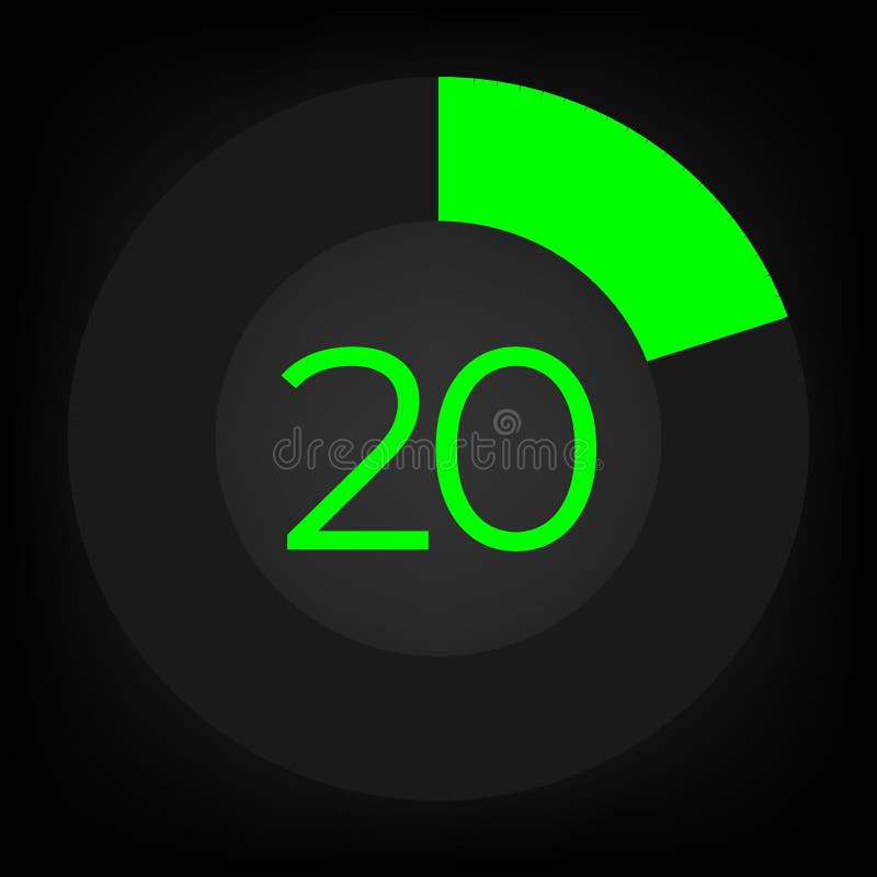 Circulate Progress Bar with Numeric Count at the 20 Stock Vector ...