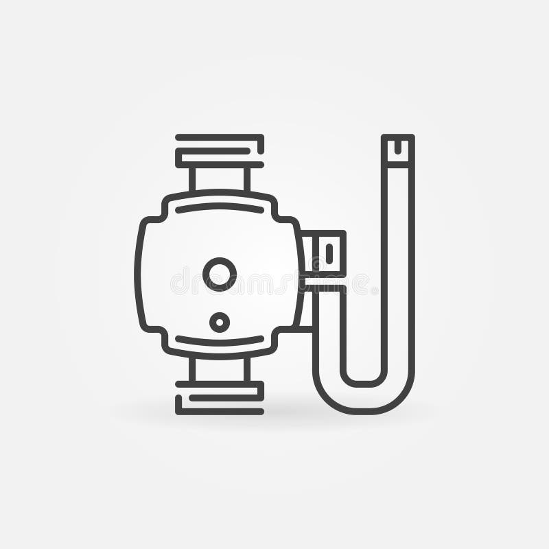 Circulating Pump Vector Concept Outline Icon Stock Vector ...