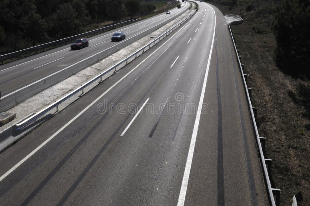 Circulation of Cars, Road Construction Stock Image - Image of lane ...