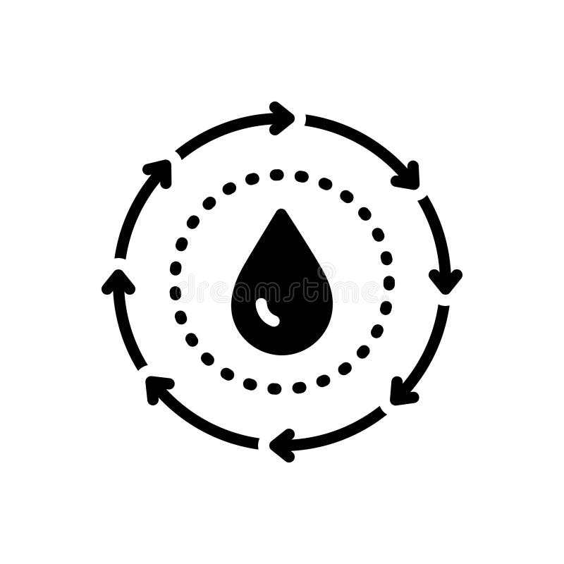 Black Solid Icon for Circulation, Diffusion and Blood Stock Vector ...