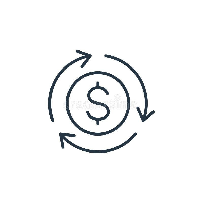 Circulation Icon Vector from Finance Concept. Thin Line Illustration of ...
